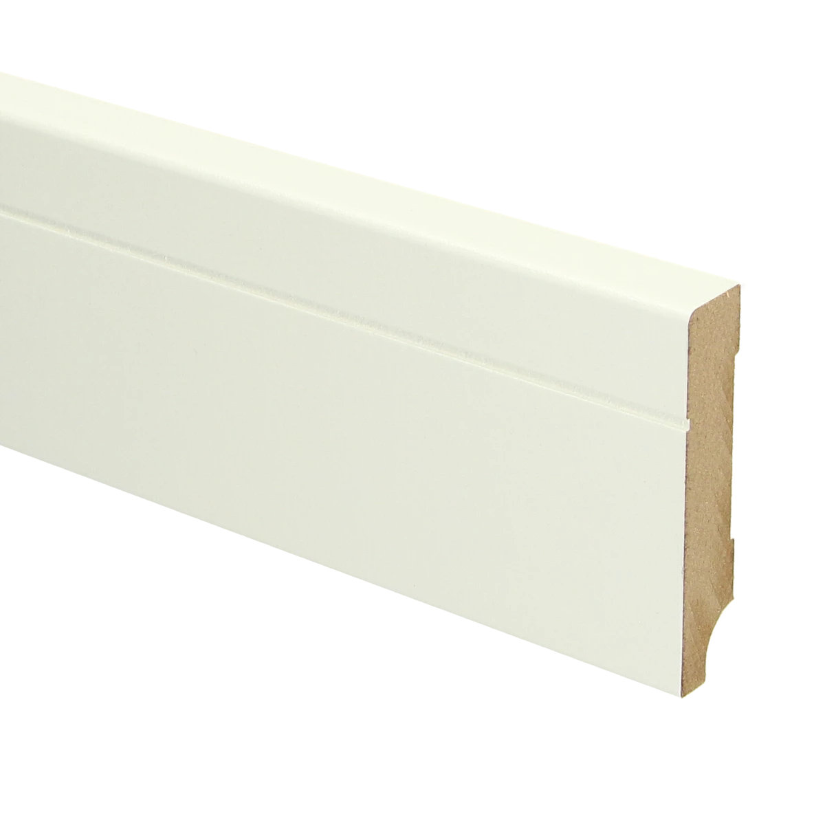 MDF Tijdloze Plint 70x12 RAL 9010 Zuiver Wit 16090 | 6085